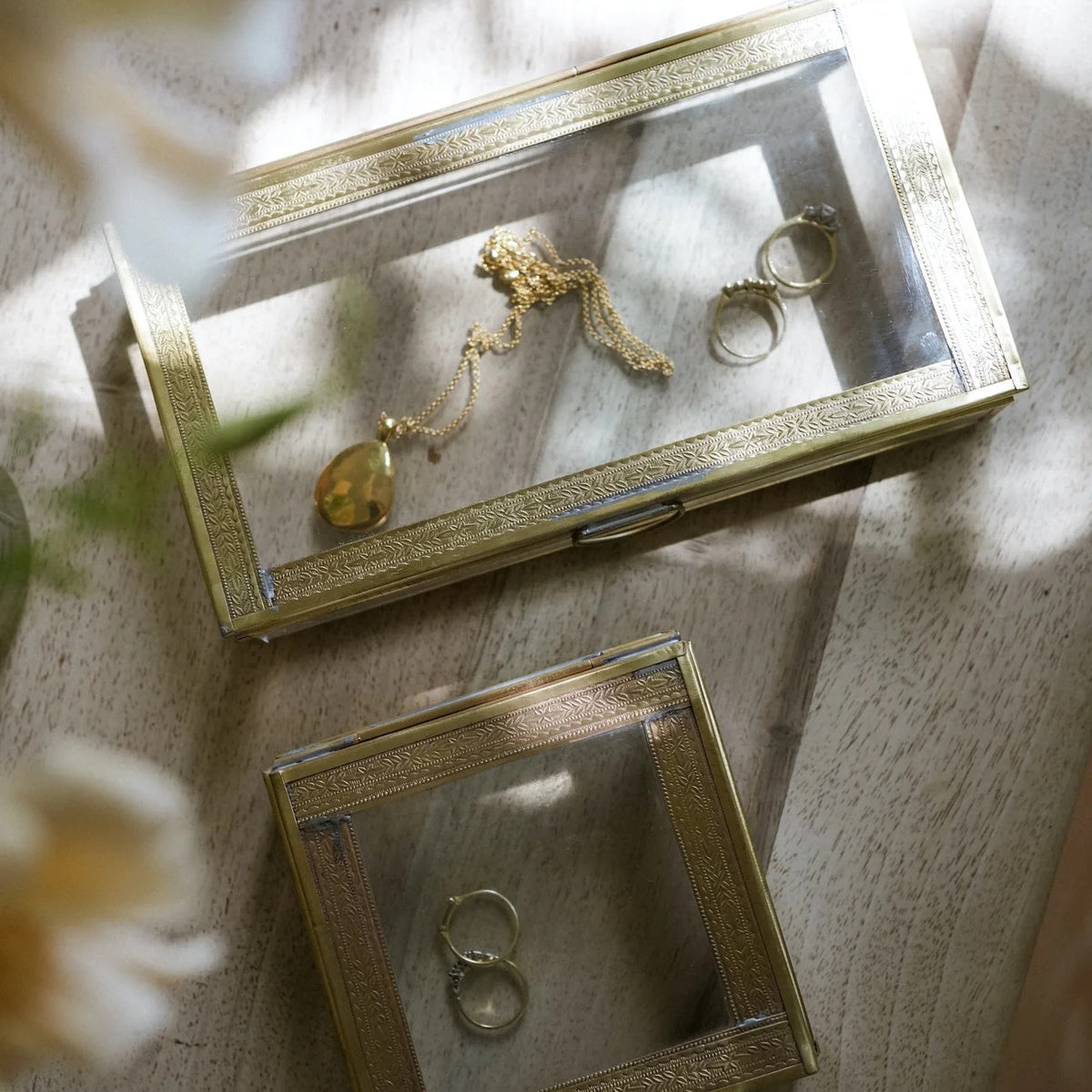 Decorative Glass box - Large (in cotton bag) – Olive and Olive Interiors